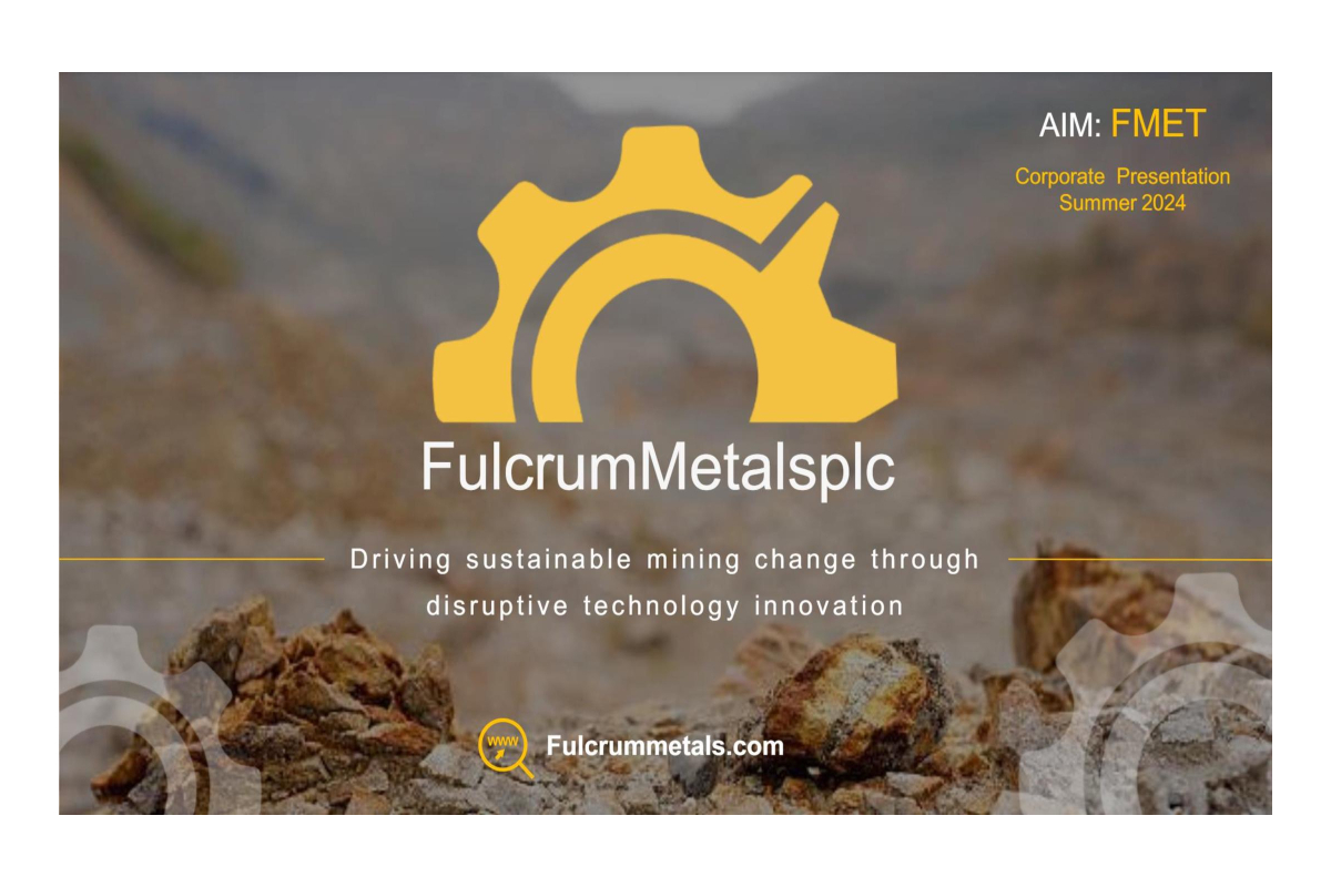 Fulcrum Metals PLC (LON:FMET) Updated Corporate Presentation - Share Talk